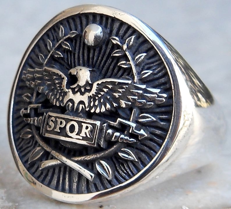 SPQR Roman Soldiers Legion Roman Empire Handmade 3D Ring Solid - Etsy