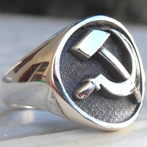 Soviet Union Hammerand Sickle Communist Cccp Ussr Biker Handmade 3D ...