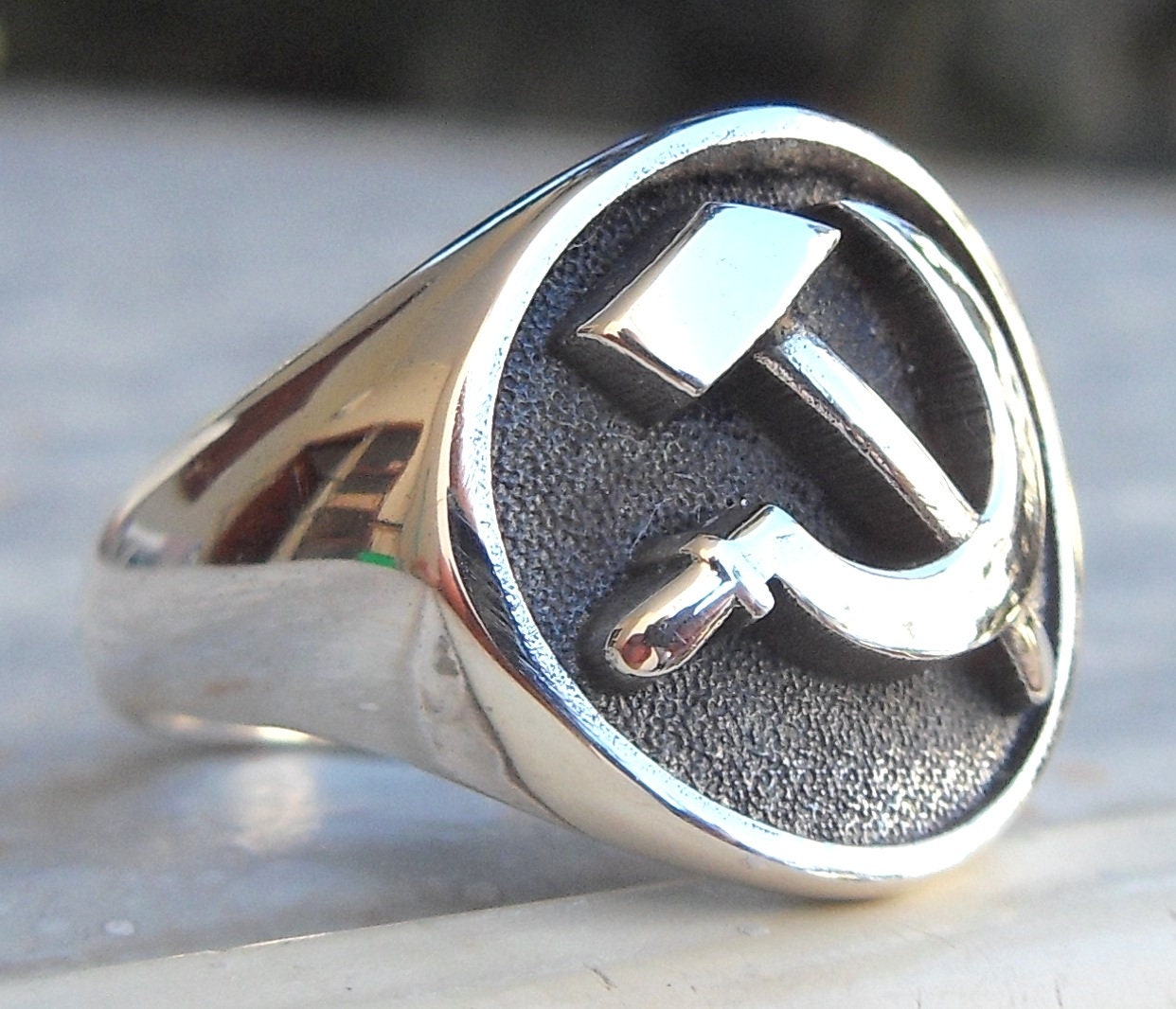Soviet Union Hammerand Sickle Communist Cccp Ussr Biker Handmade 3D ...