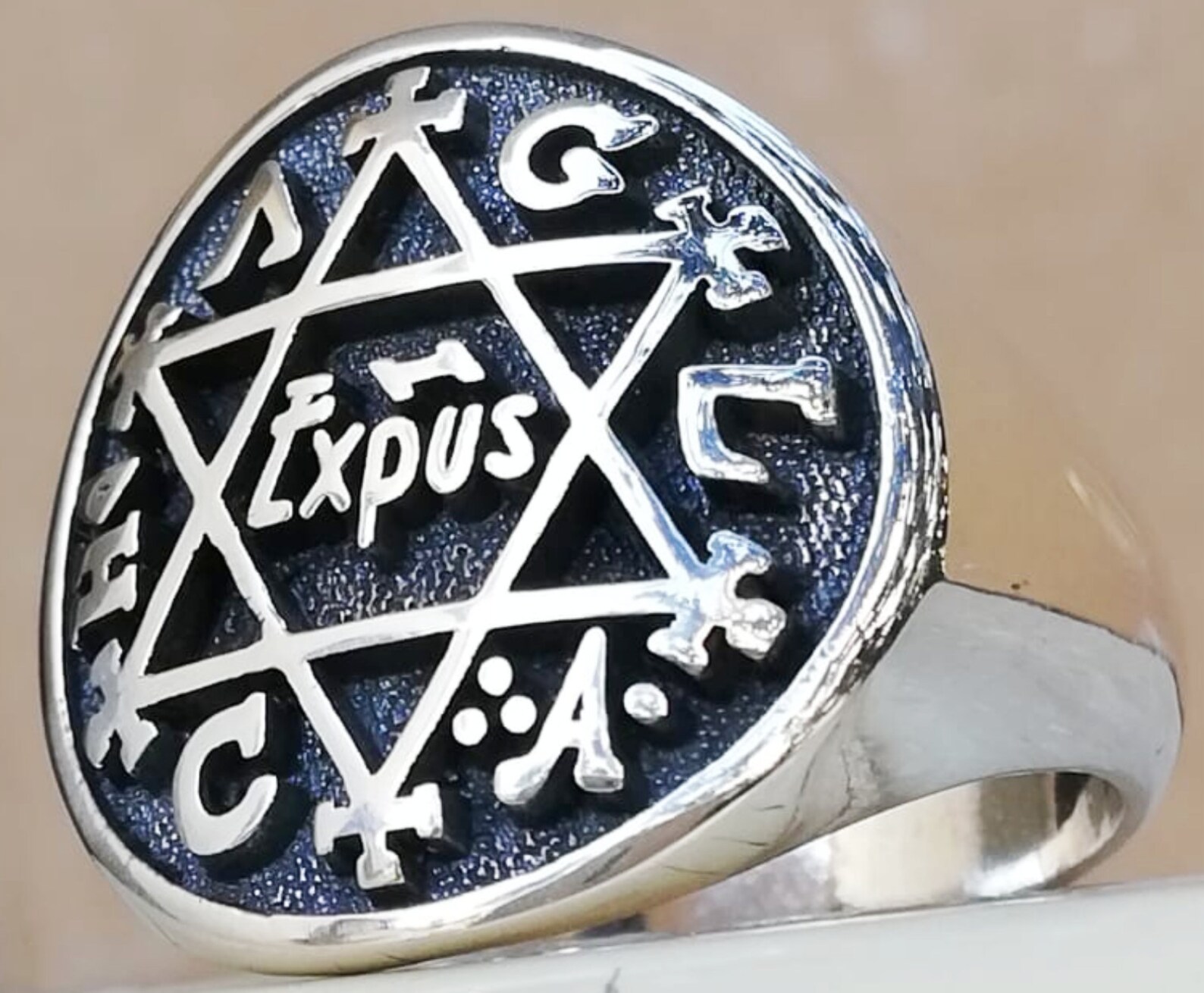 Anillo Del Rey Salomon txpus Estrella de David Hecho a mano - Etsy España