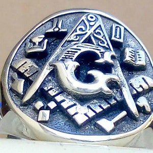 Masonic Master Mason Handmade 3D Ring Solid Sterling Silver 925 - Etsy