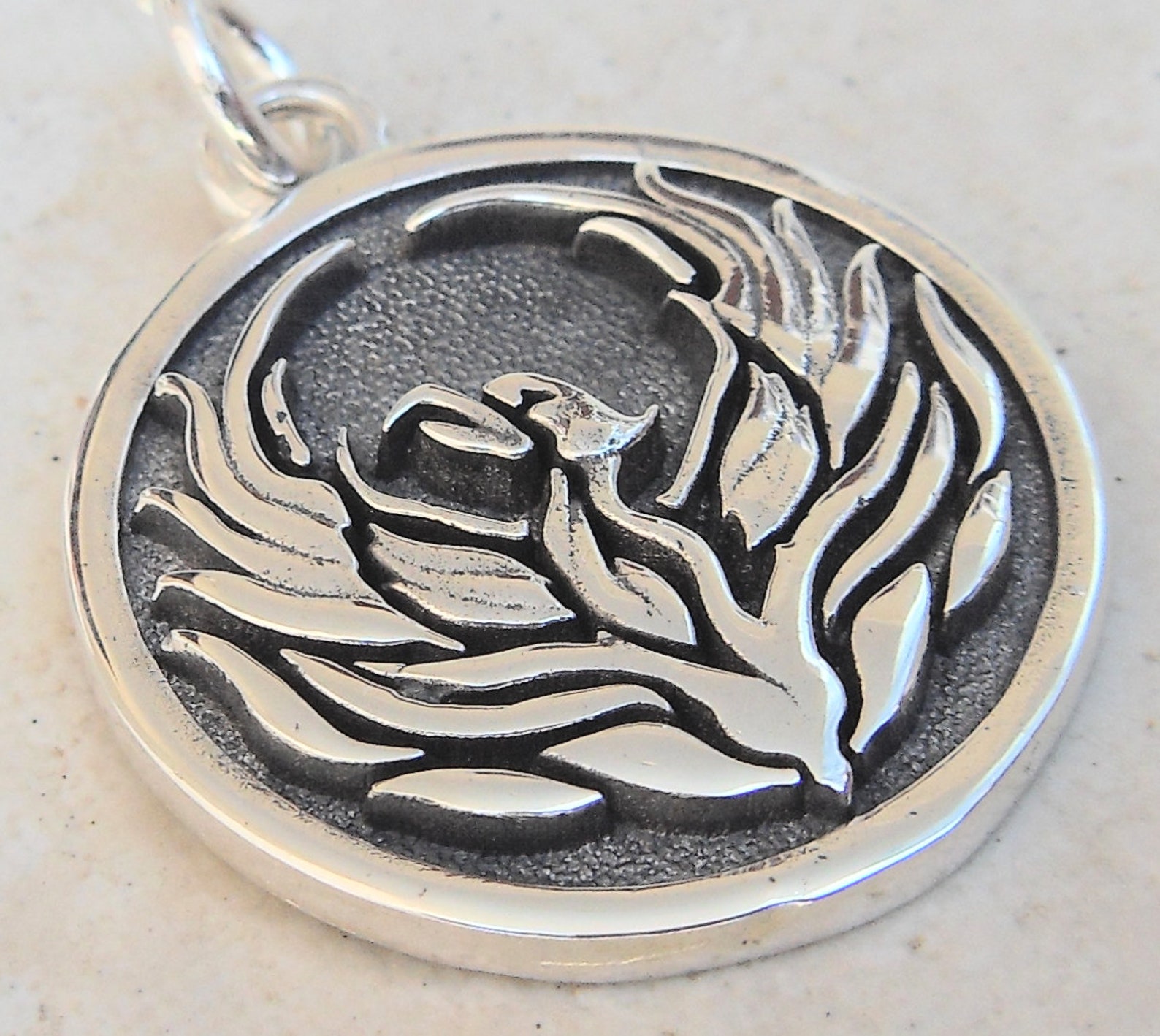 Rising Phoenix Handmade 3D Pendant Solid Sterling Silver 925 - Etsy