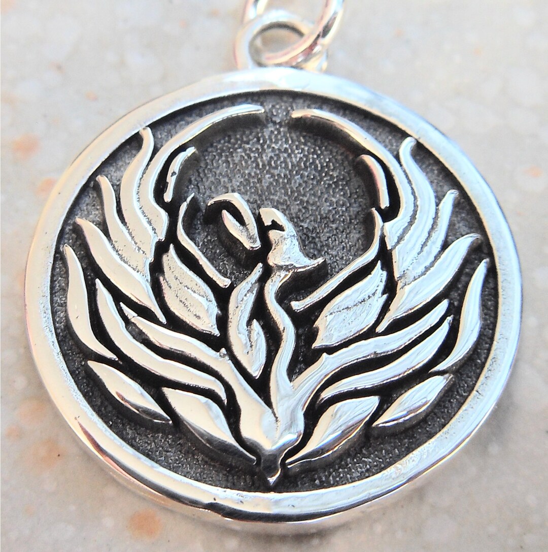 Rising Phoenix Handmade 3D Pendant Solid Sterling Silver 925 - Etsy