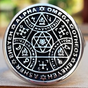Enochian Sigil of Protection Solomon Kabbalah Amulet Talisman Handmade ...