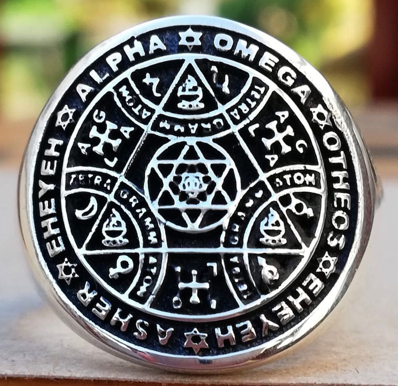 Enochian Sigil of Protection Solomon Kabbalah Amulet Talisman Handmade ...
