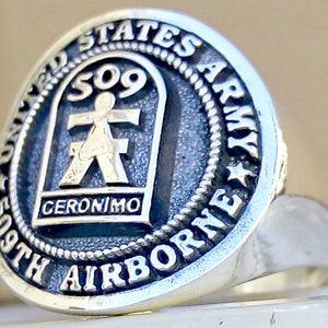 US Army 509th Airborne Infantry Regiment Geronimo Handmade 3D Ring ...