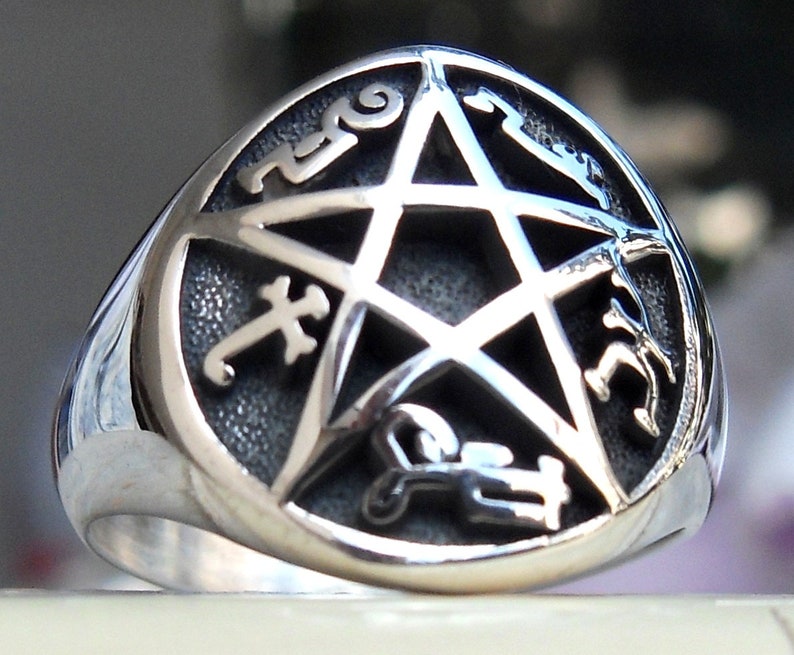 Supernatural Devils Trap Handmade 3D Ring Solid Sterling | Etsy