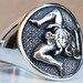 Sicilian Trinacria Triskelion Medusa Triskele Handmade 3D Ring Solid ...