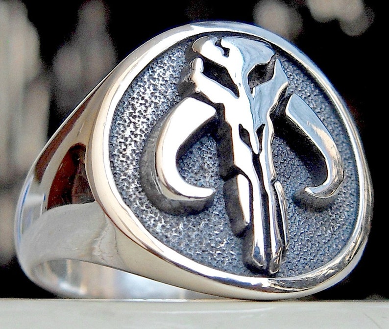 Mythosaur Skull Star Wars Mandalorian Symbol Handmade 3D Ring Solid ...