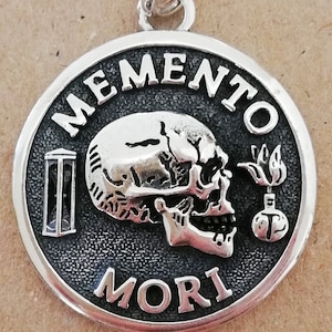 Memento Mori Skull Handmade 3D Pendant Solid Sterling Silver 925 - Etsy