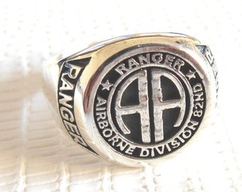82nd Airborne Division Handmade Ring Sterling Silver 925 | Etsy