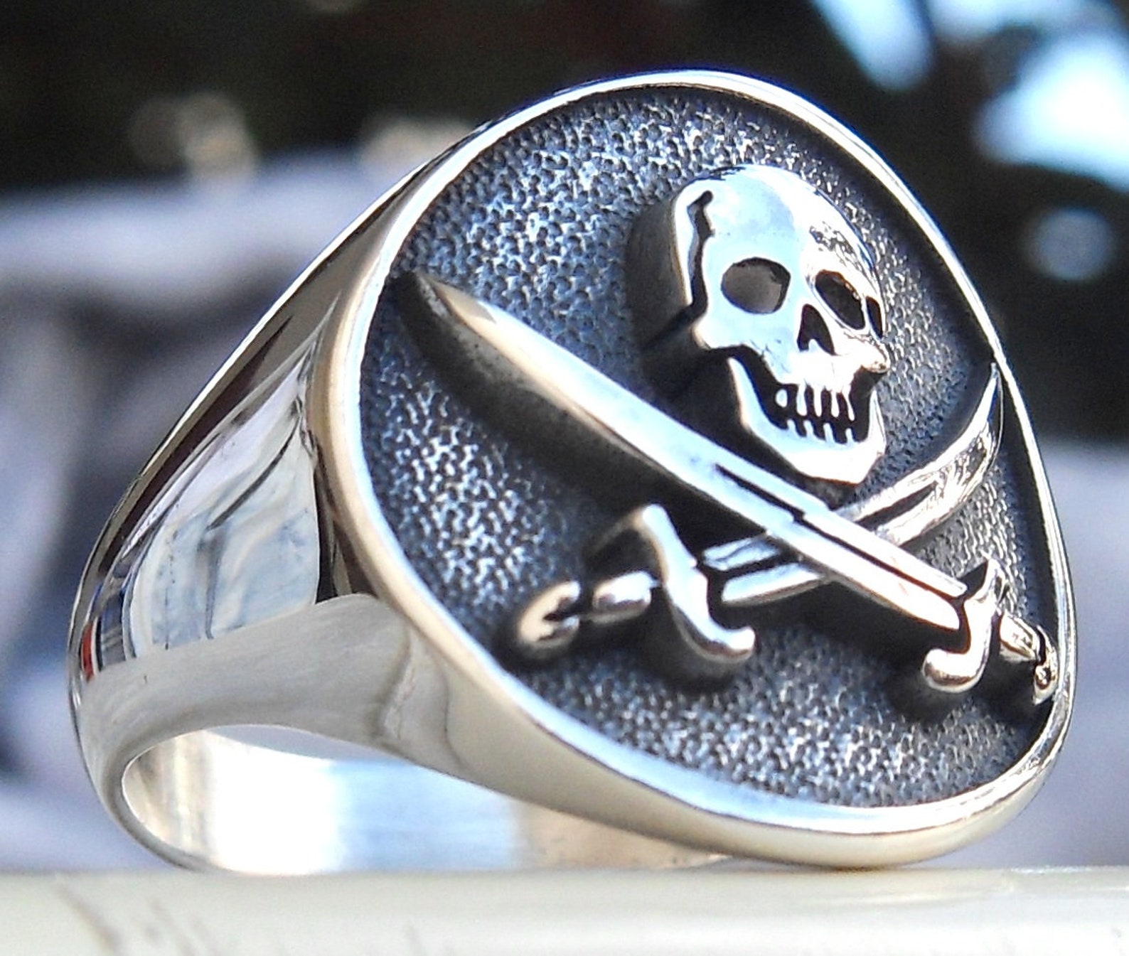 Calico Jack Rackham Pirate Flag Handmade 3D Ring Solid | Etsy