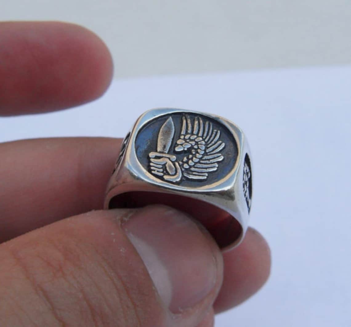 French Foreign Legion Army Handmade Ring Sterling Silver 925 - Etsy