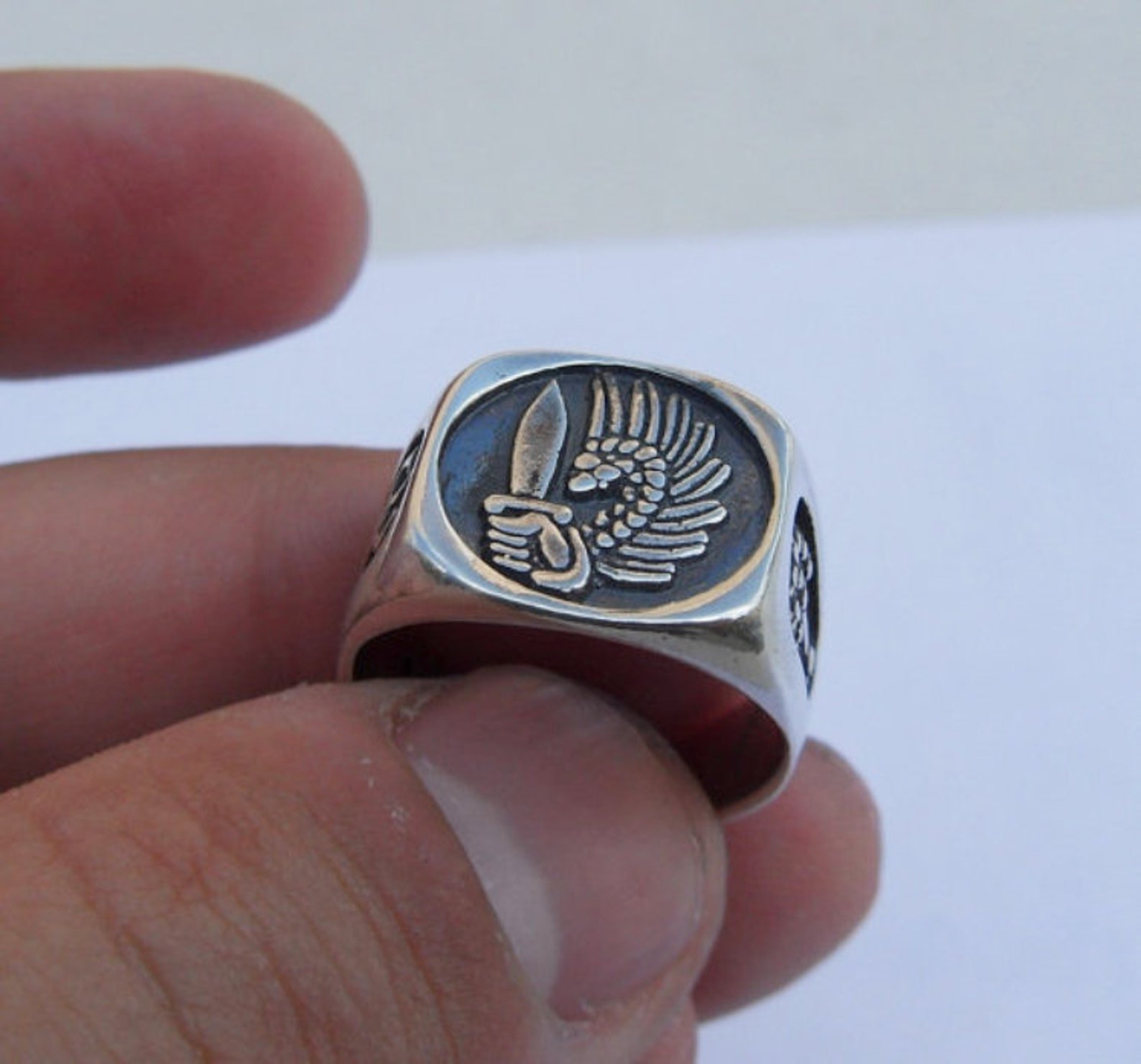 French Foreign Legion Army Handmade Ring Sterling Silver 925 - Etsy