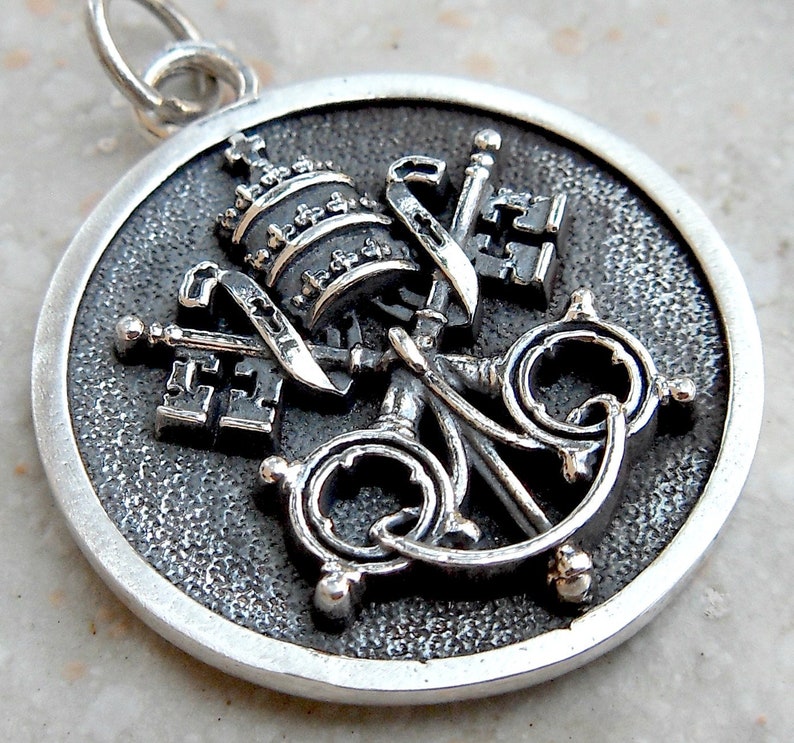 Vatican Christianity Crossed Keys Crown St. Peter Papal Keys | Etsy
