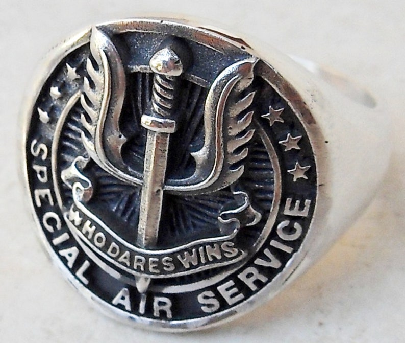 Special Forces SAS Military Who Dares Wins Handmade 3D Ring - Etsy