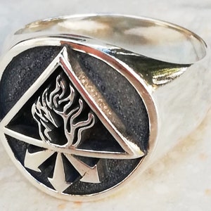Solid Sterling Silver 925 Red King Symbol Sulfur of the Philosophers ...