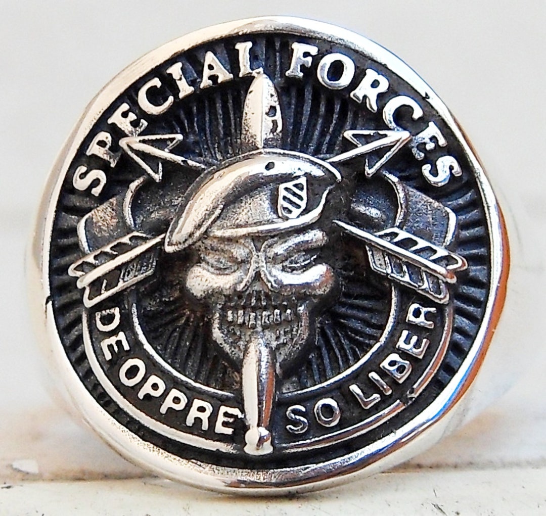 Special Forces Airborne Military Handmade 3D Ring Solid Sterling Silver ...
