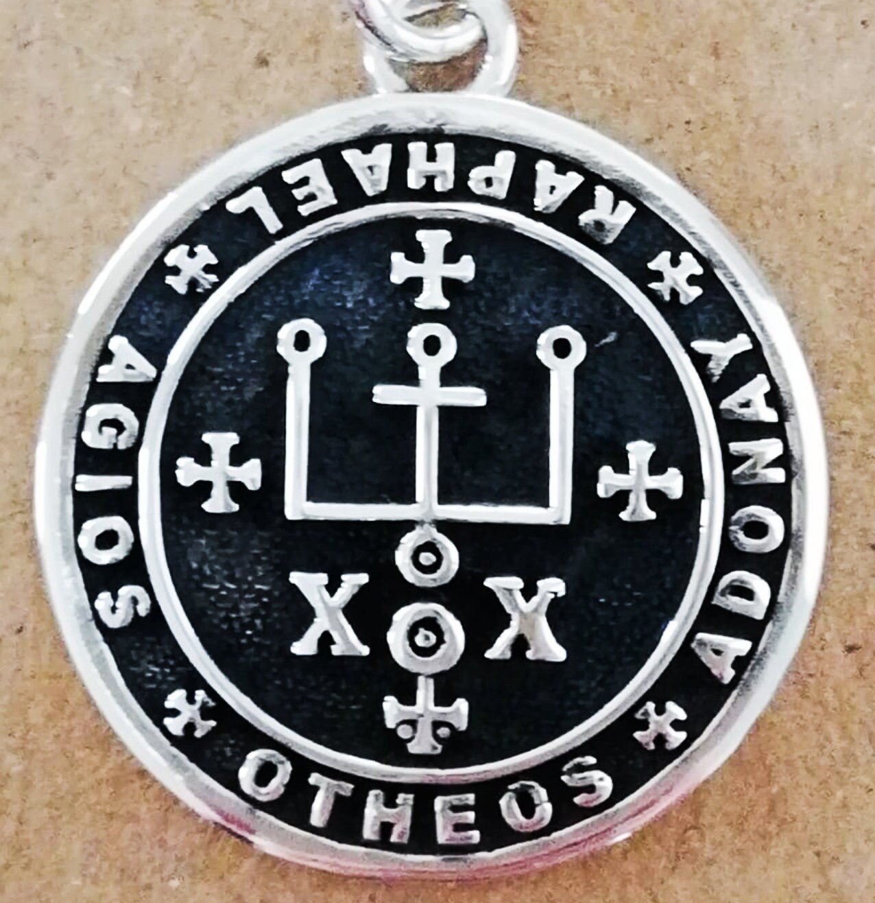 Archangel Raphael Seal Solomon Kabbalah Amulet Handmade 3D Pendant ...