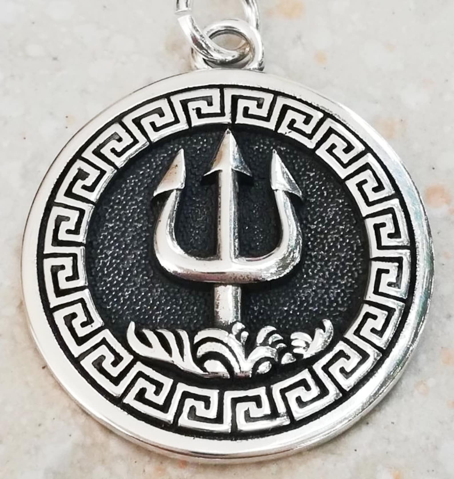 Trident of Poseidon the Greek God of Sea Handmade 3D Pendant Solid ...