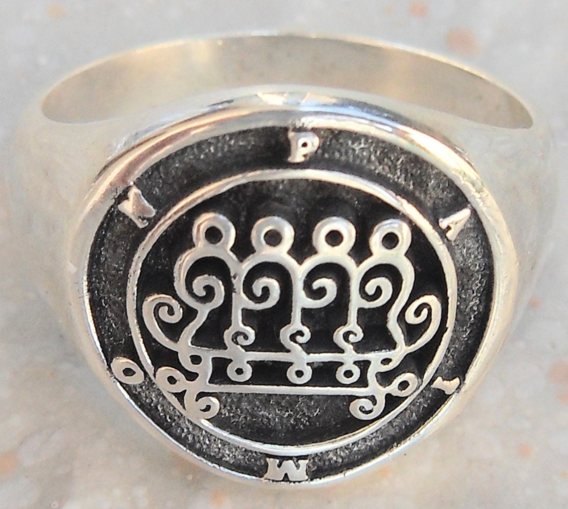 Great King Paimon Lesser Key of Solomon Seal Kabbalah Handmade 3D Ring ...
