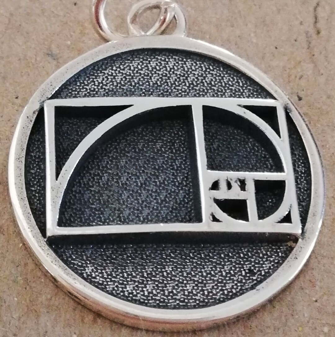 Fibonacci Golden Spiral Handmade 3D Pendant Solid Sterling Silver 925 ...