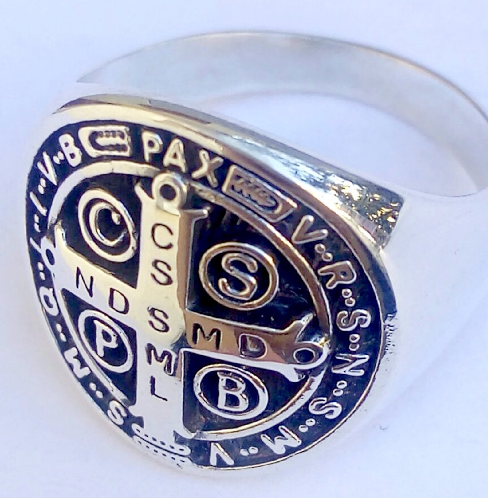 St Benedict Exorcism Cross Demon Protection Ghost Hunter Handmade 3D ...