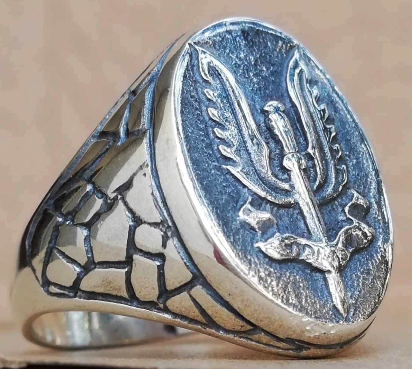 Special Forces SAS Military Who Dares Wins Handmade Ring | Etsy