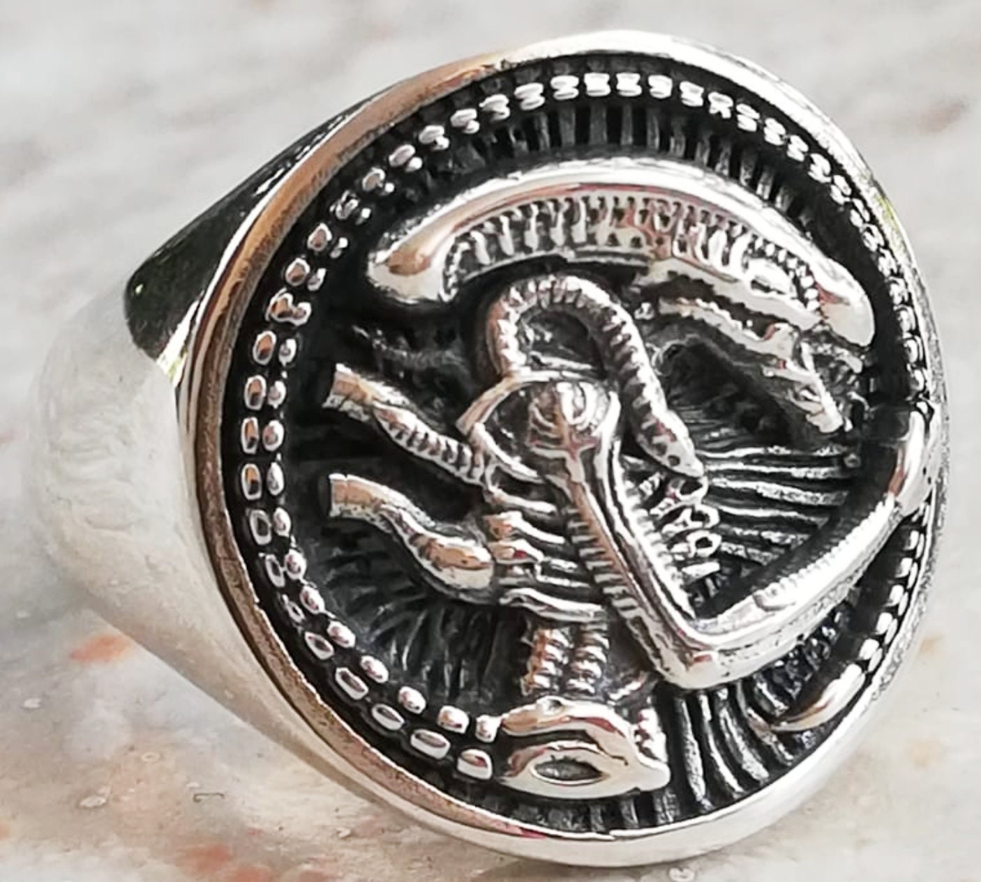 Alien Xenomorph Predator Handmade 3D Ring Solid Sterling | Etsy UK