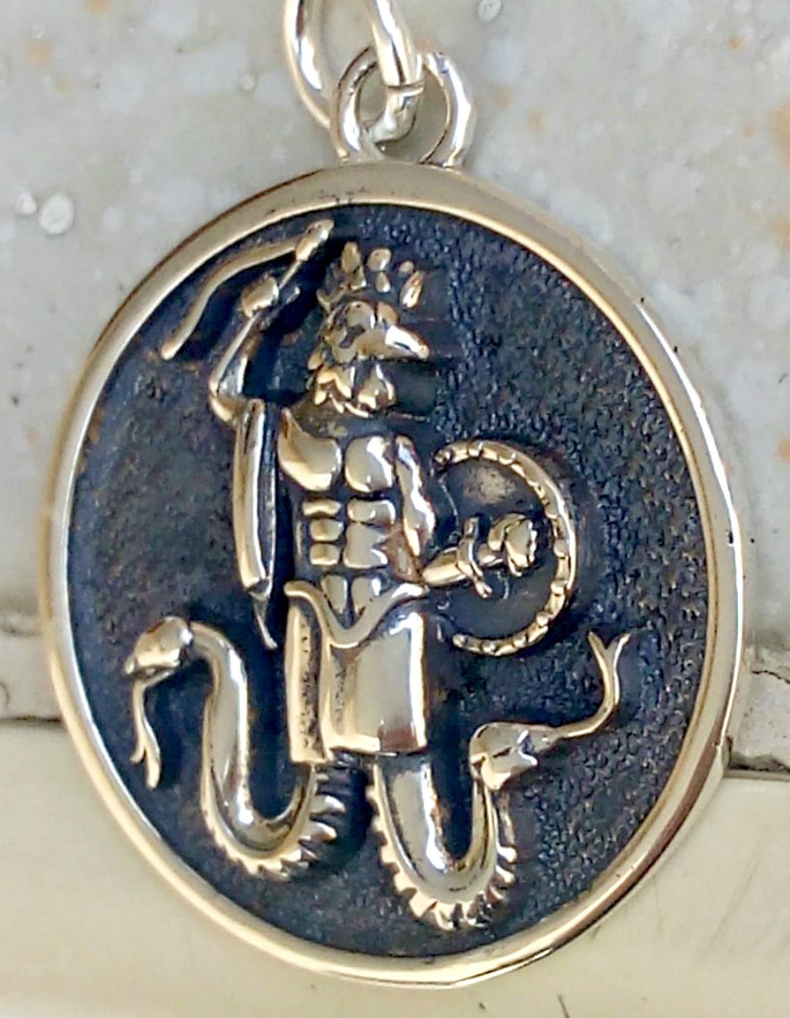 Abraxas Gnostic Gnosticism Magic Talisman Templars Handmade 3D Pendant ...