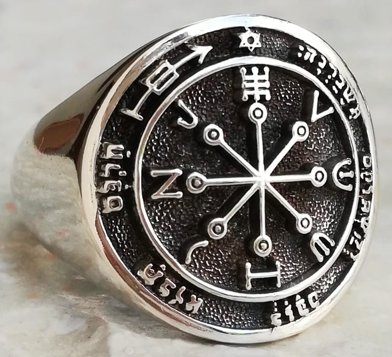 Solid Sterling Silver 925 Sixth Pentacle of Mars Handmade 3D - Etsy