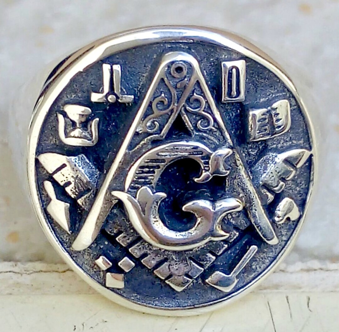 Masonic Master Mason Handmade 3D Ring Solid Sterling Silver 925 - Etsy
