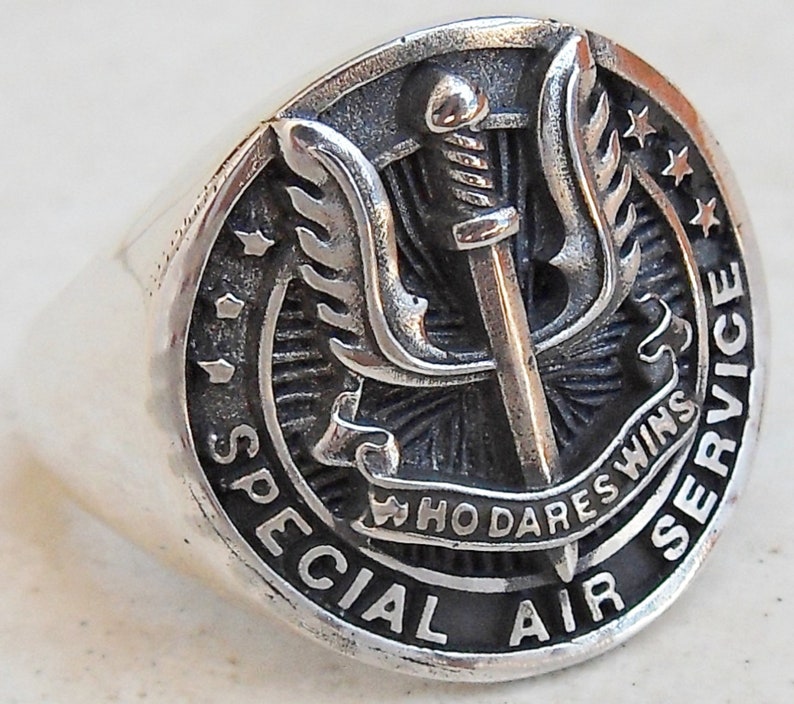 Special Forces SAS Military Who Dares Wins Handmade 3D Ring - Etsy