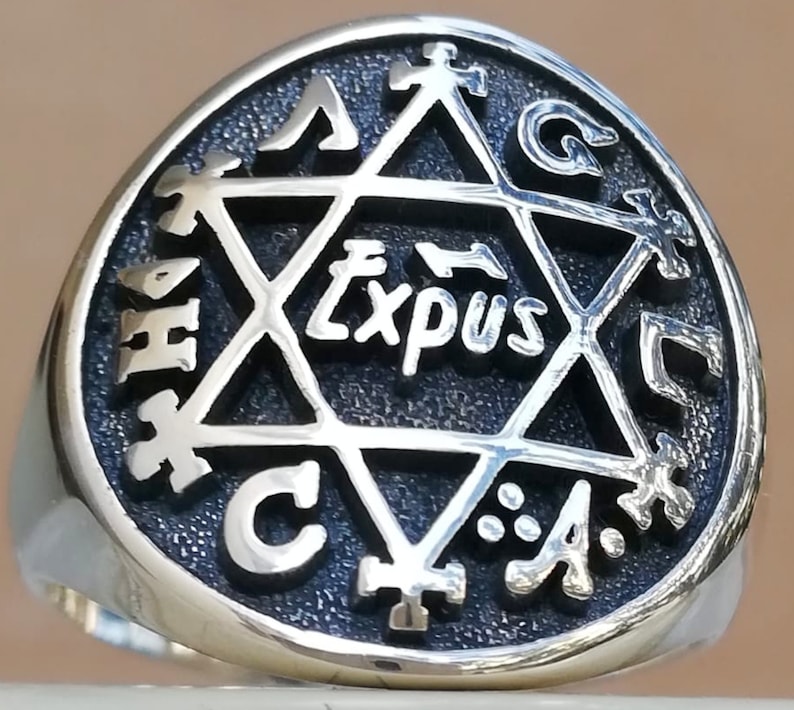 Anillo Del Rey Salomon Txpus Star of David Handmade 3D Ring Solid ...
