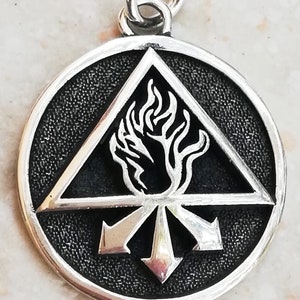 Red King Symbol Sulfur of the Philosophers Handmade 3D Pendant Solid ...