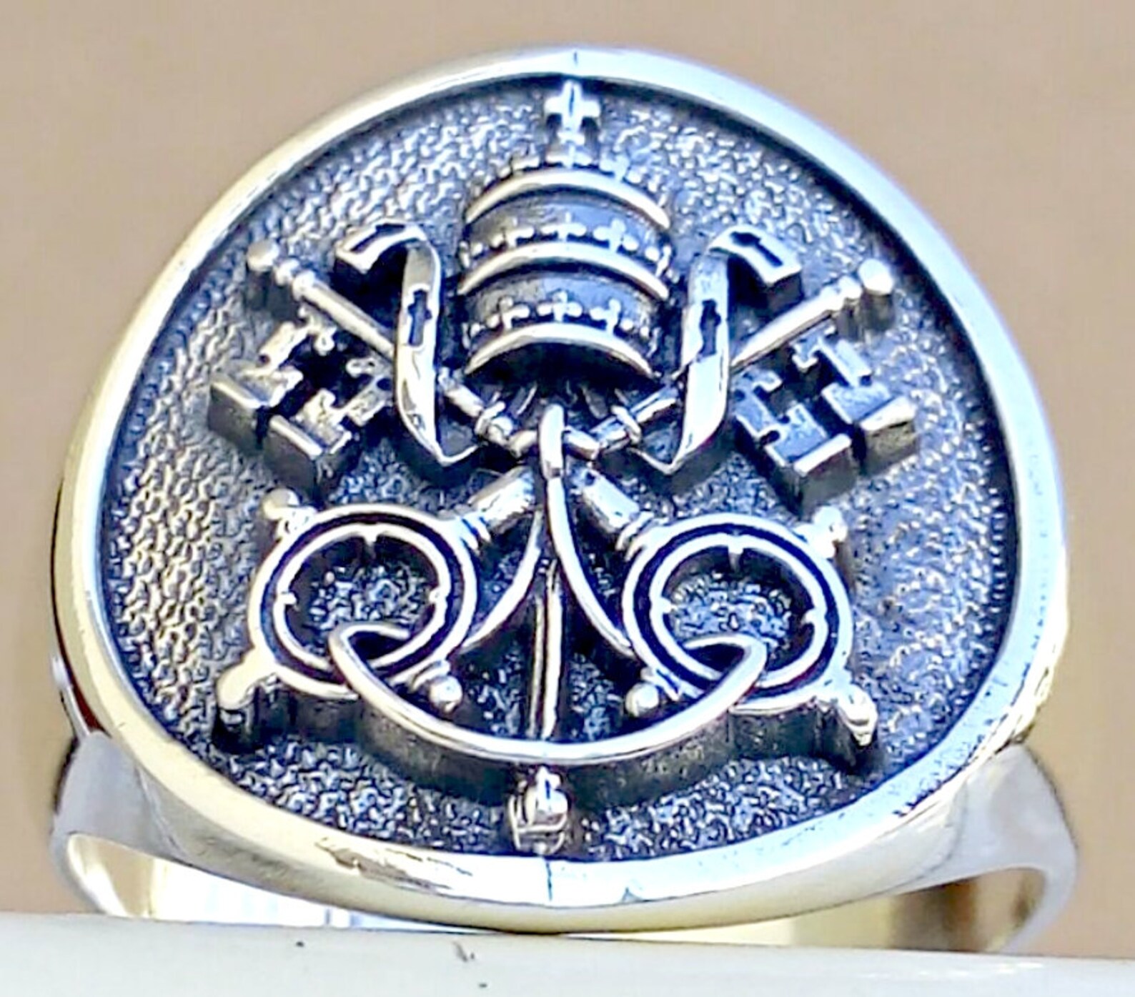 Vatican Christianity Crossed Keys Crown St. Peter Papal Keys Handmade ...