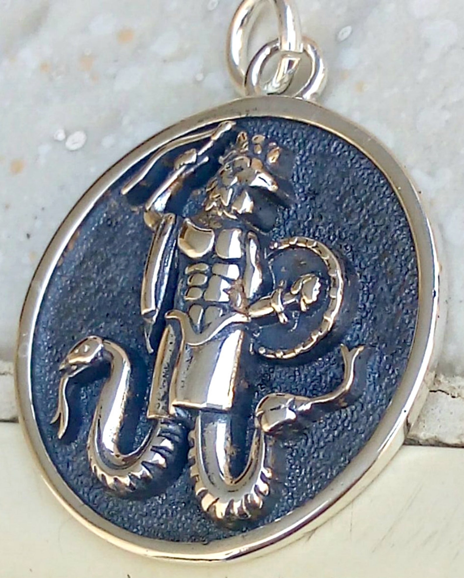 Abraxas Gnostic Gnosticism Magic Talisman Templars Handmade 3D Pendant ...