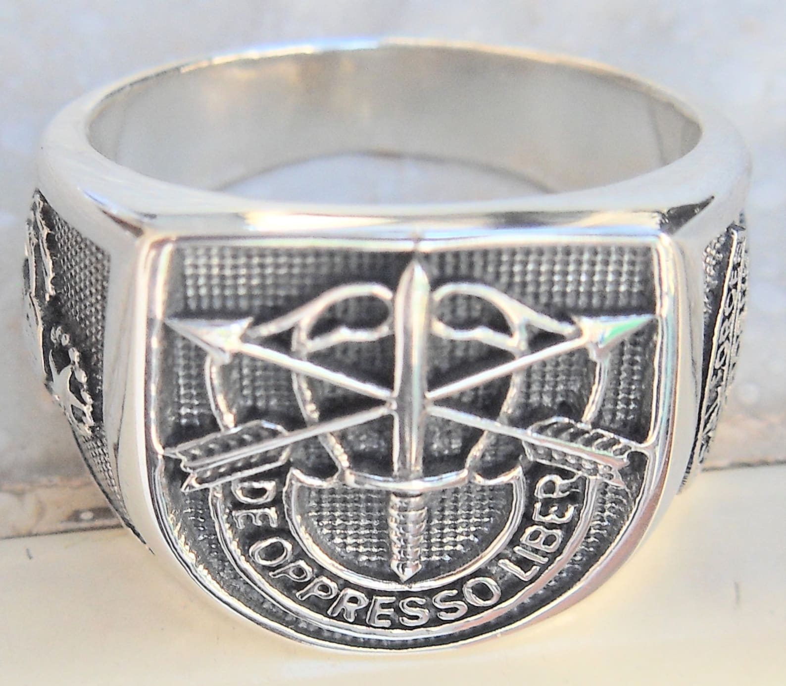 Old Style Special Forces Airborne Military Handmade Ring Sterling ...