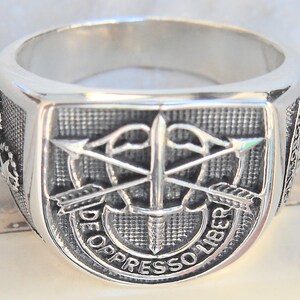 Old Style Special Forces Airborne Military Handmade Ring Sterling ...