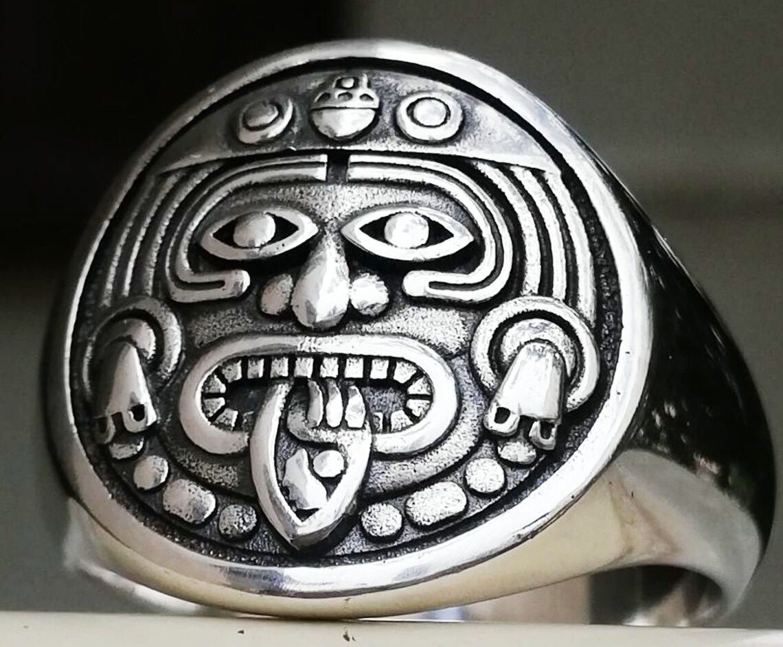 Aztec Calendar Stone Pectoral Medallion Antique Aztec Sun God - Etsy