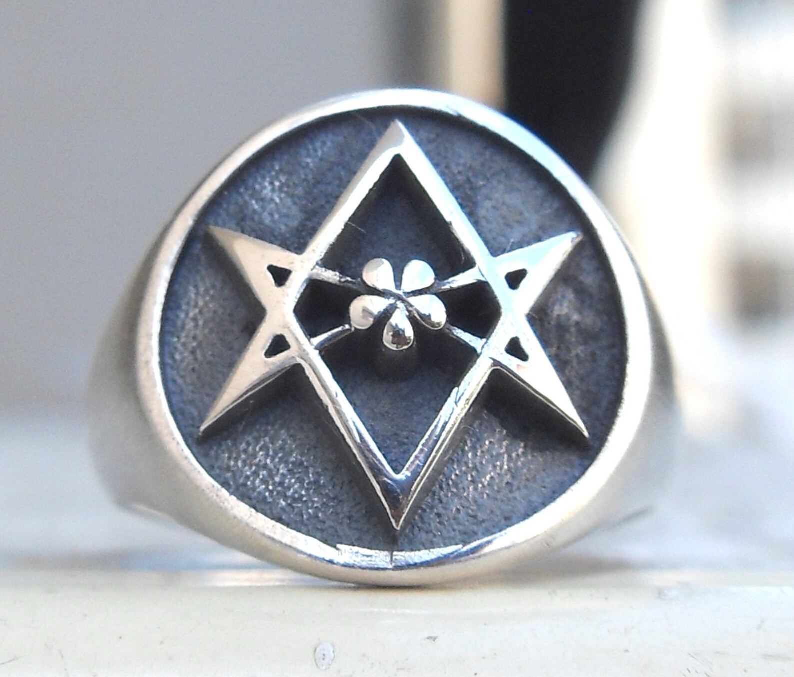 Unicursal Hexagram Handmade 3D Ring Solid Sterling Silver 925 - Etsy