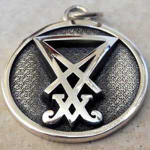 Sigil of Lucifer Satan Seal Handmade 3D Pendant Solid Sterling Silver ...