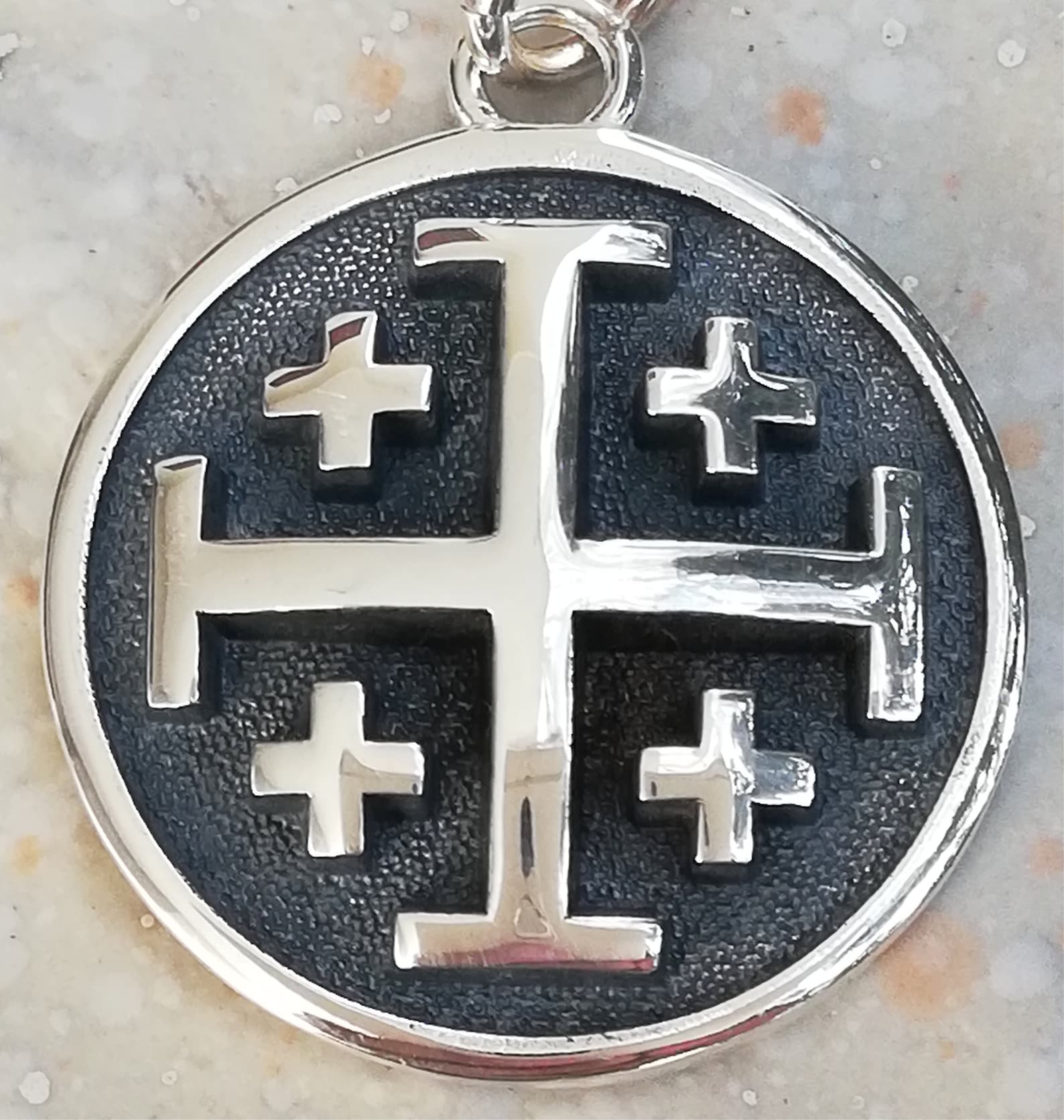 Jerusalem Cross Handmade 3D Pendant Solid Sterling Silver 925 - Etsy