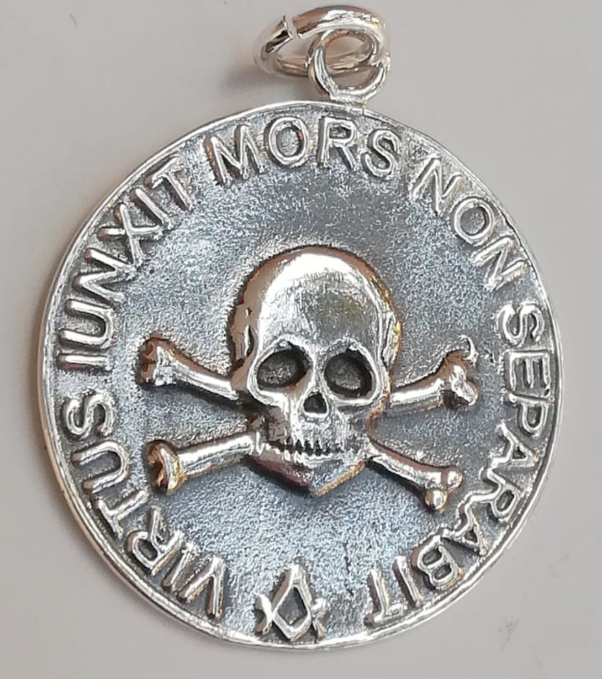Skull and Bones Masonic Handmade 3D Pendant Solid Sterling - Etsy