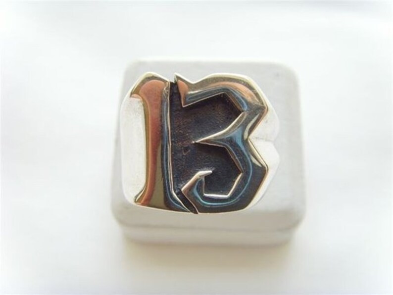 Lucky Number 13 Thirteenth Handmade Ring Sterling Silver 925 - Etsy