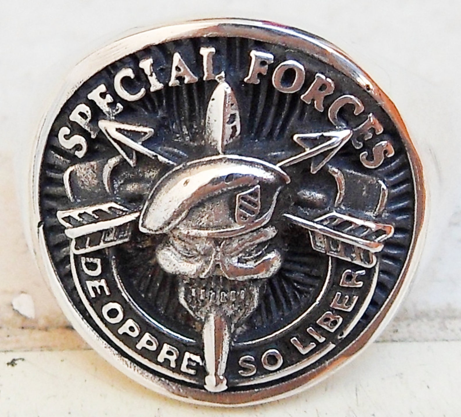 Special Forces Airborne Military Handmade 3D Ring Solid Sterling Silver ...