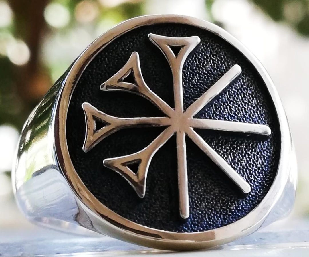 Solid Sterling Silver 925 Sumerian Dingir Cuneiform Symbol Handmade 3D ...