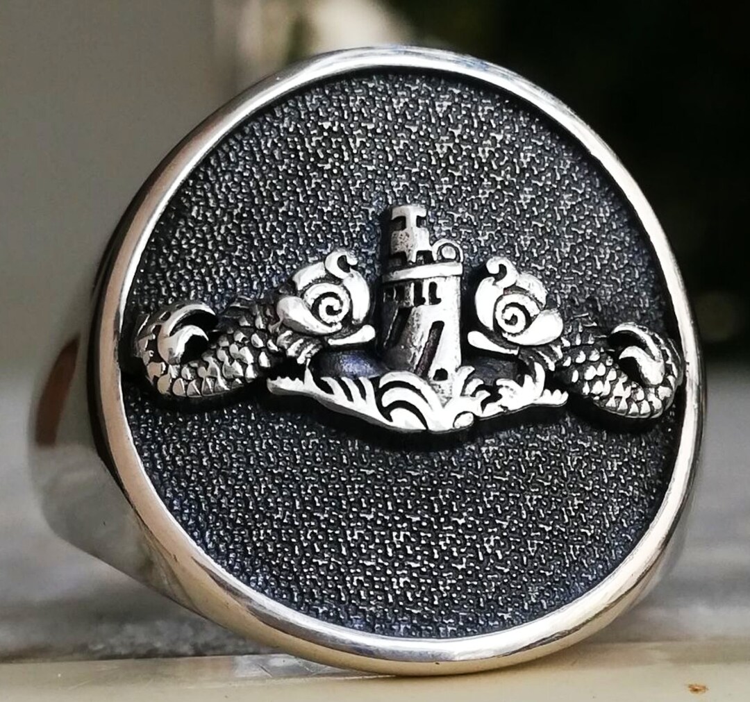 Submarine Warfare Navy Handmade 3D Ring Solid Sterling Silver 925 - Etsy