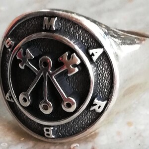 Sigil of Marbas Seal Handmade 3D Ring Solid Sterling Silver 925 - Etsy