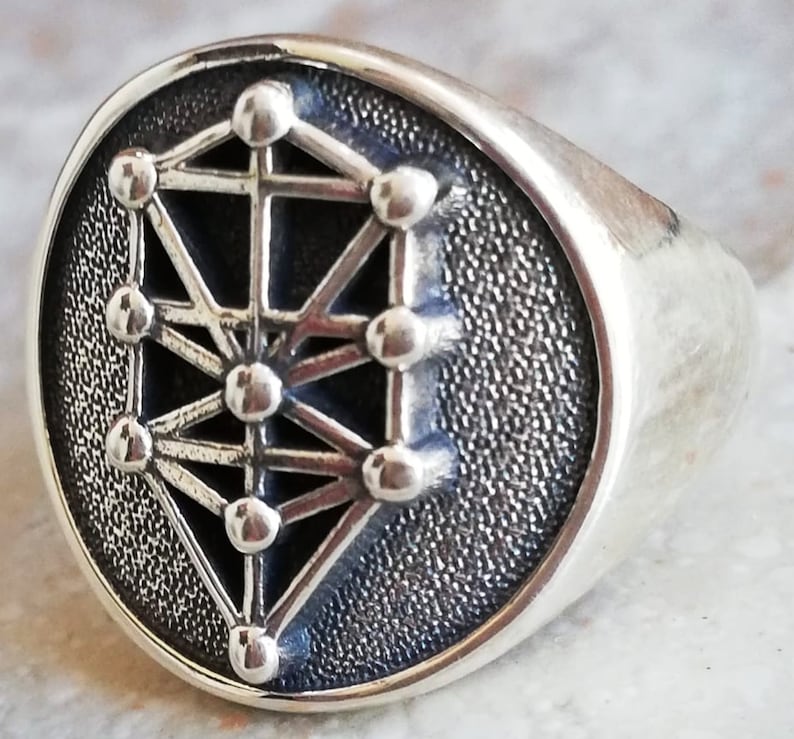 Sephiroth Kabbalah Tree of Life Handmade 3D Ring Solid - Etsy